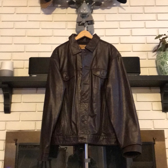 GAP | Jackets & Coats | Brown Leather Jacket | Poshmark